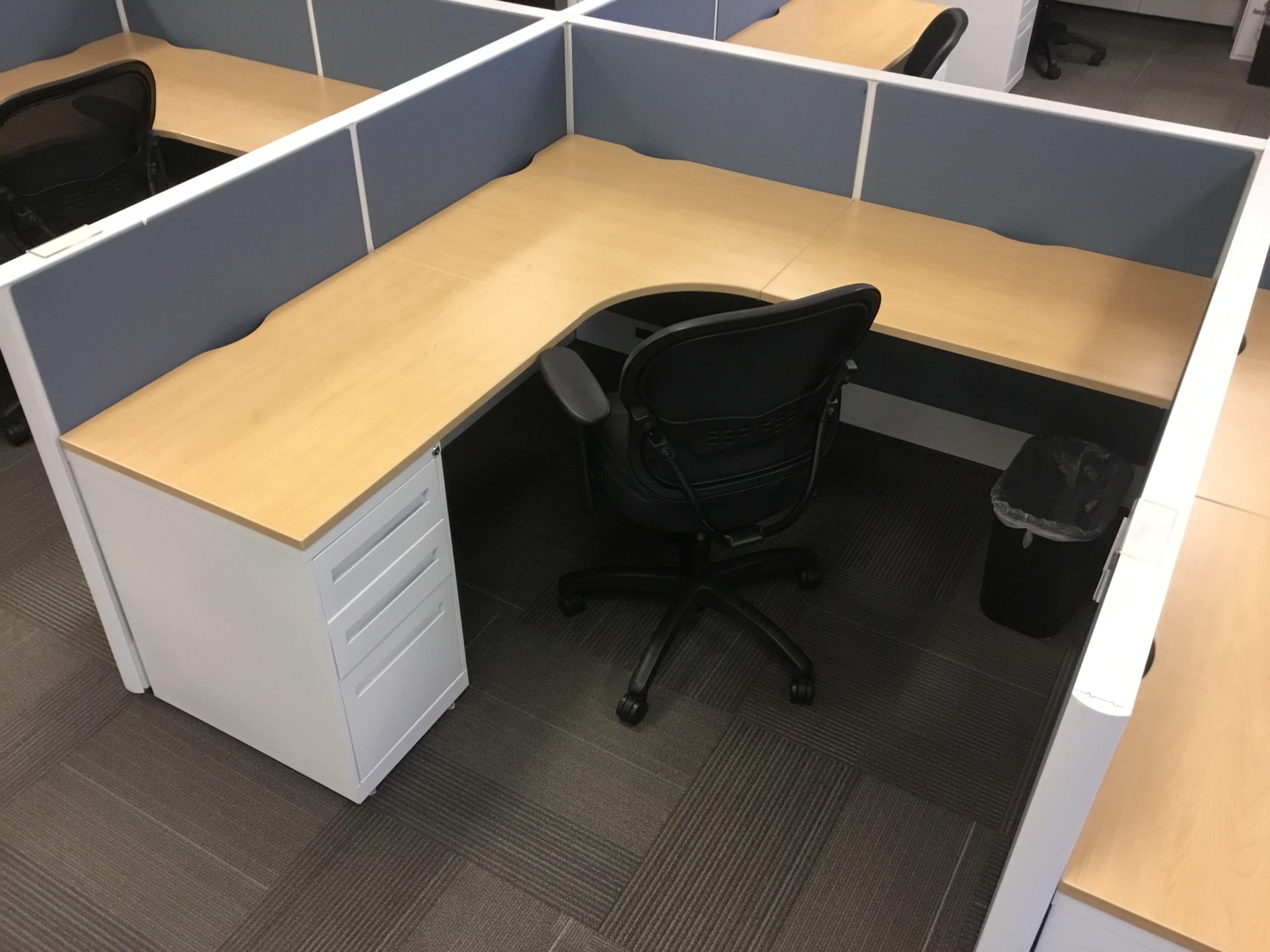 Global Boulevard 6' x 6' L-shaped Workstation - MVP Modular Systems