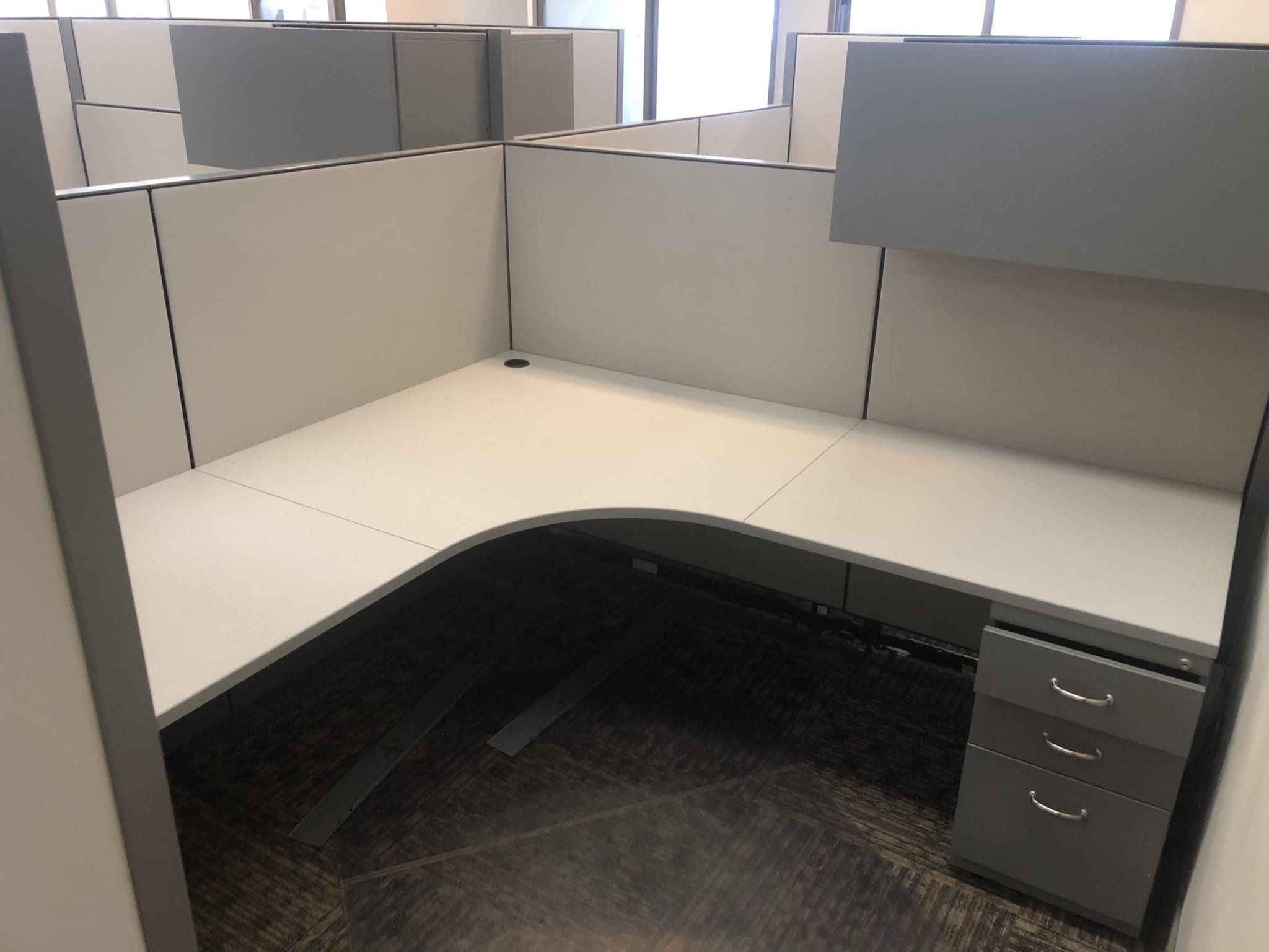 Steelcase Kick 7' x 7' L-shape Workstation - MVP Modular Systems