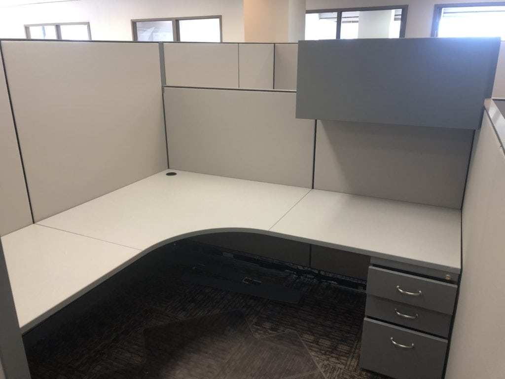 Steelcase Kick 7' x 7' L-shape Workstation - MVP Modular Systems